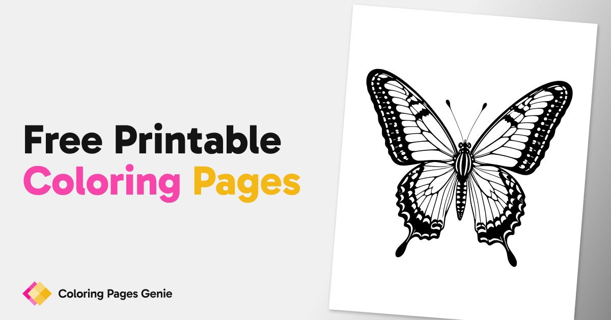 Detailed Swallowtail Butterfly Coloring Page Printable