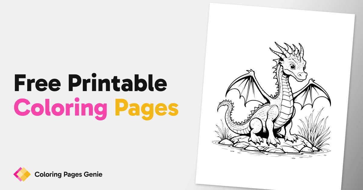 Cute Sea Dragon Coloring Page for Kids
