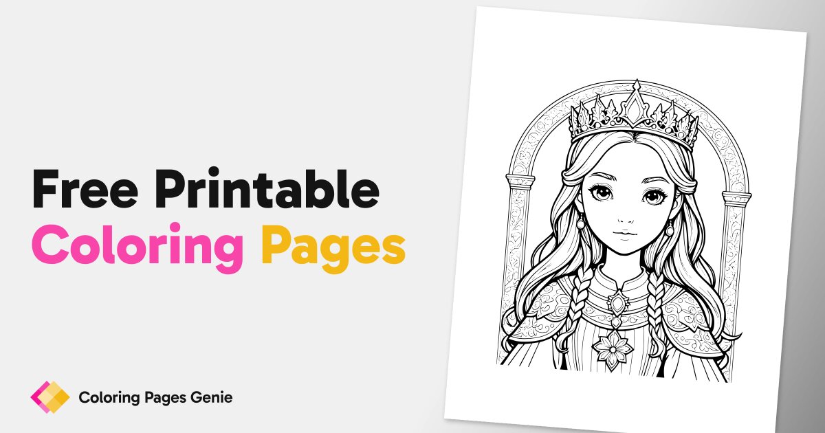 Medieval Princess Coloring Page - Free Printable Coloring Page