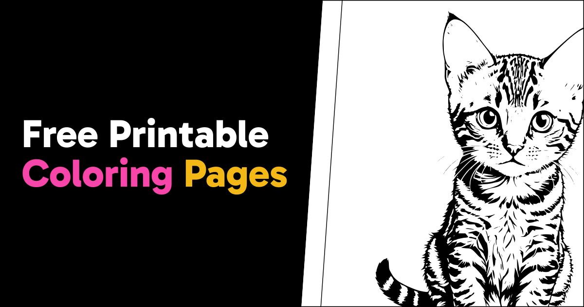 Bengal Cat Coloring Page - Free Printable Coloring Page