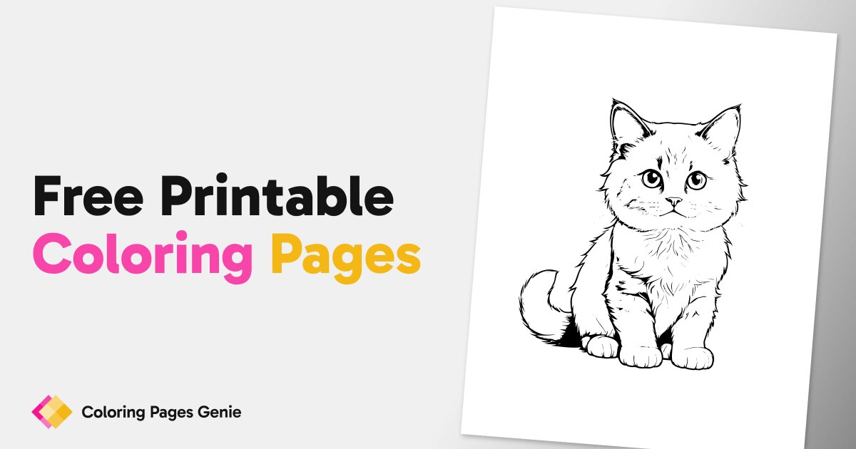 Ragdoll Cat Coloring Page - Free Printable Coloring Page