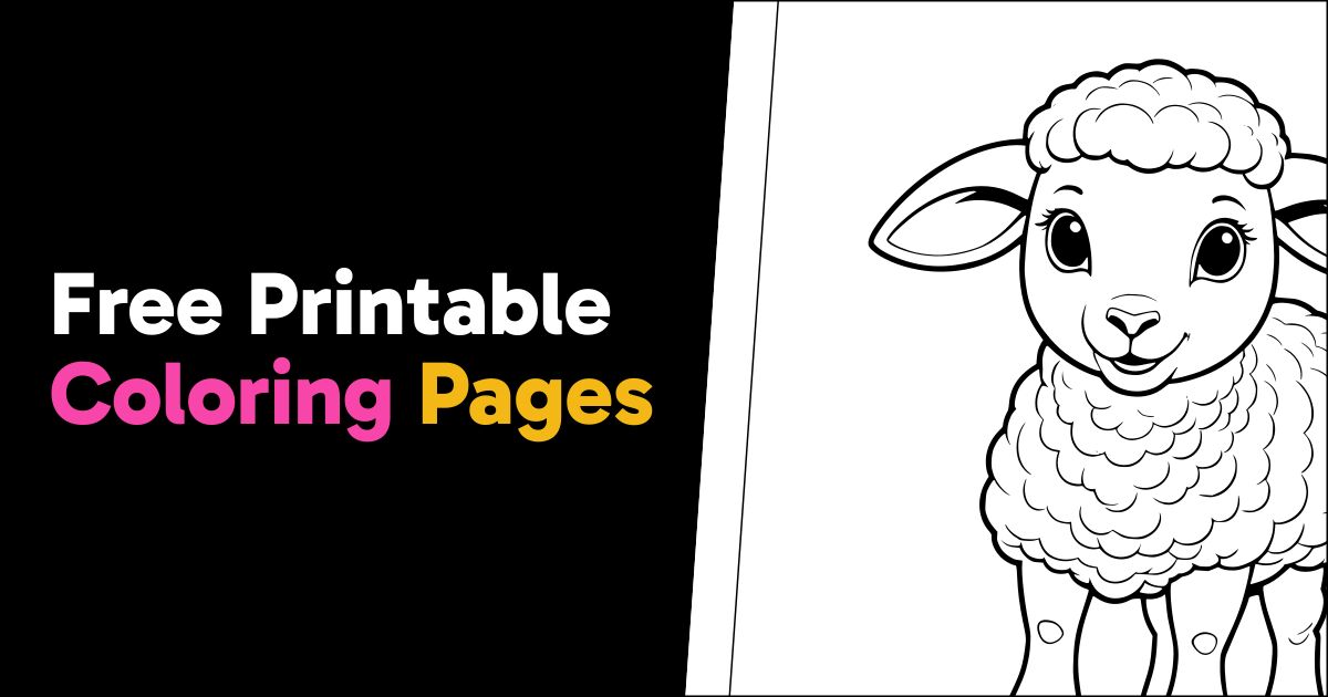 Cute Sheep Coloring Page – Free & Fun Printable for Kids