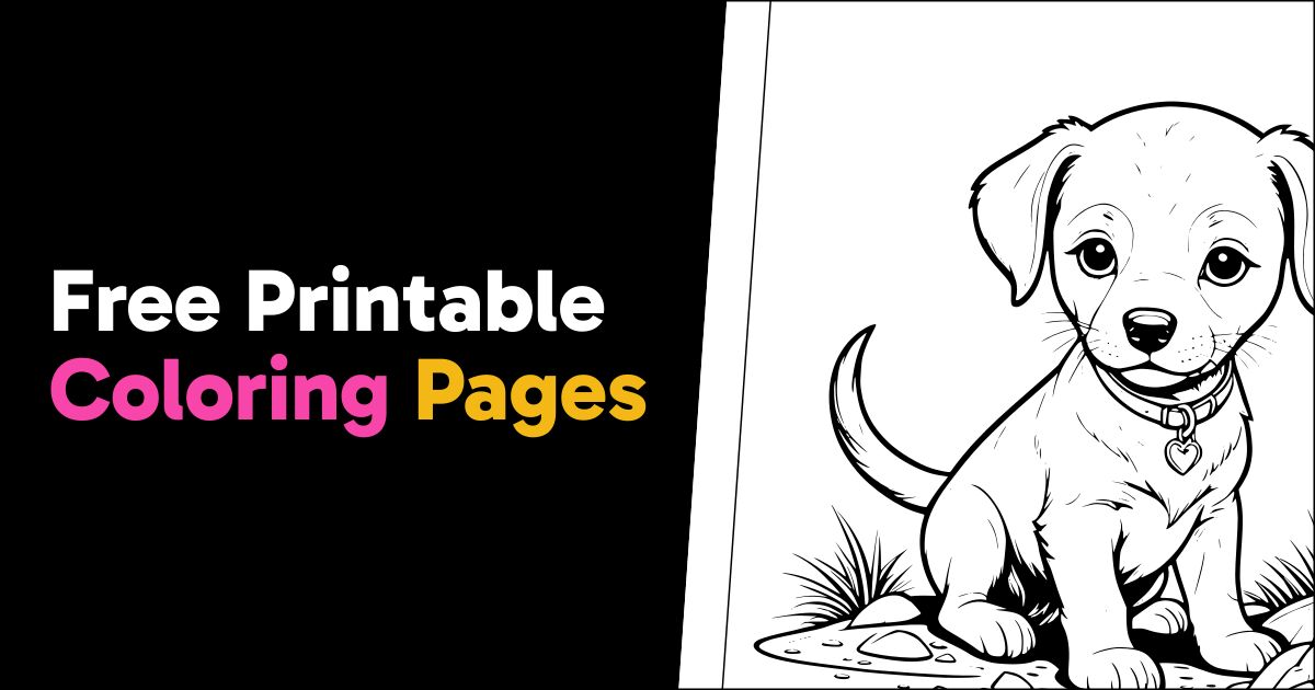 Cute Dog Digging Coloring Page - Free Printable Coloring Page