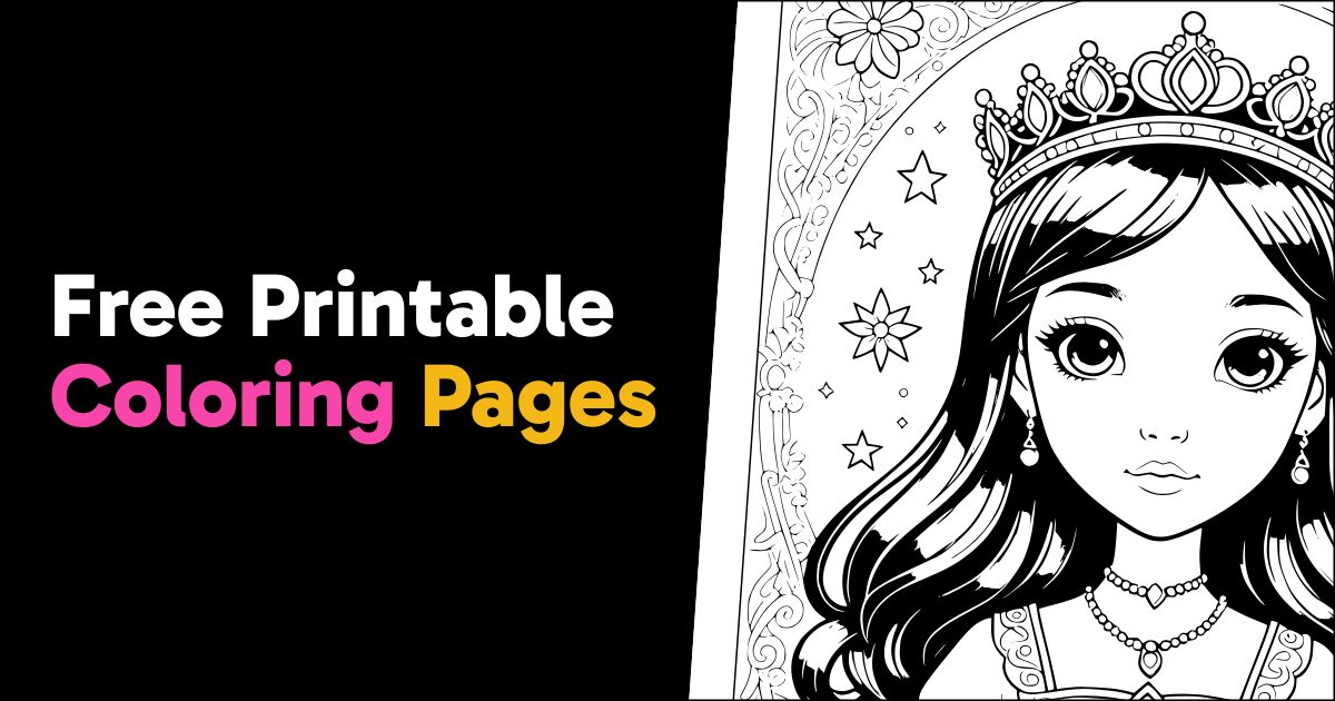 Kawaii Princess Coloring Page - Free Printable Coloring Page